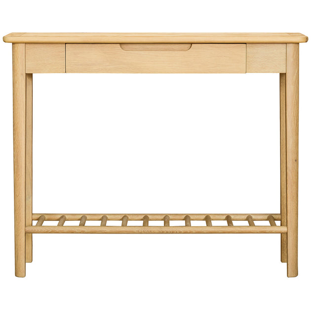 Bergen Oak Console Table With Drawer – Exmouth Bed & Pine Centre