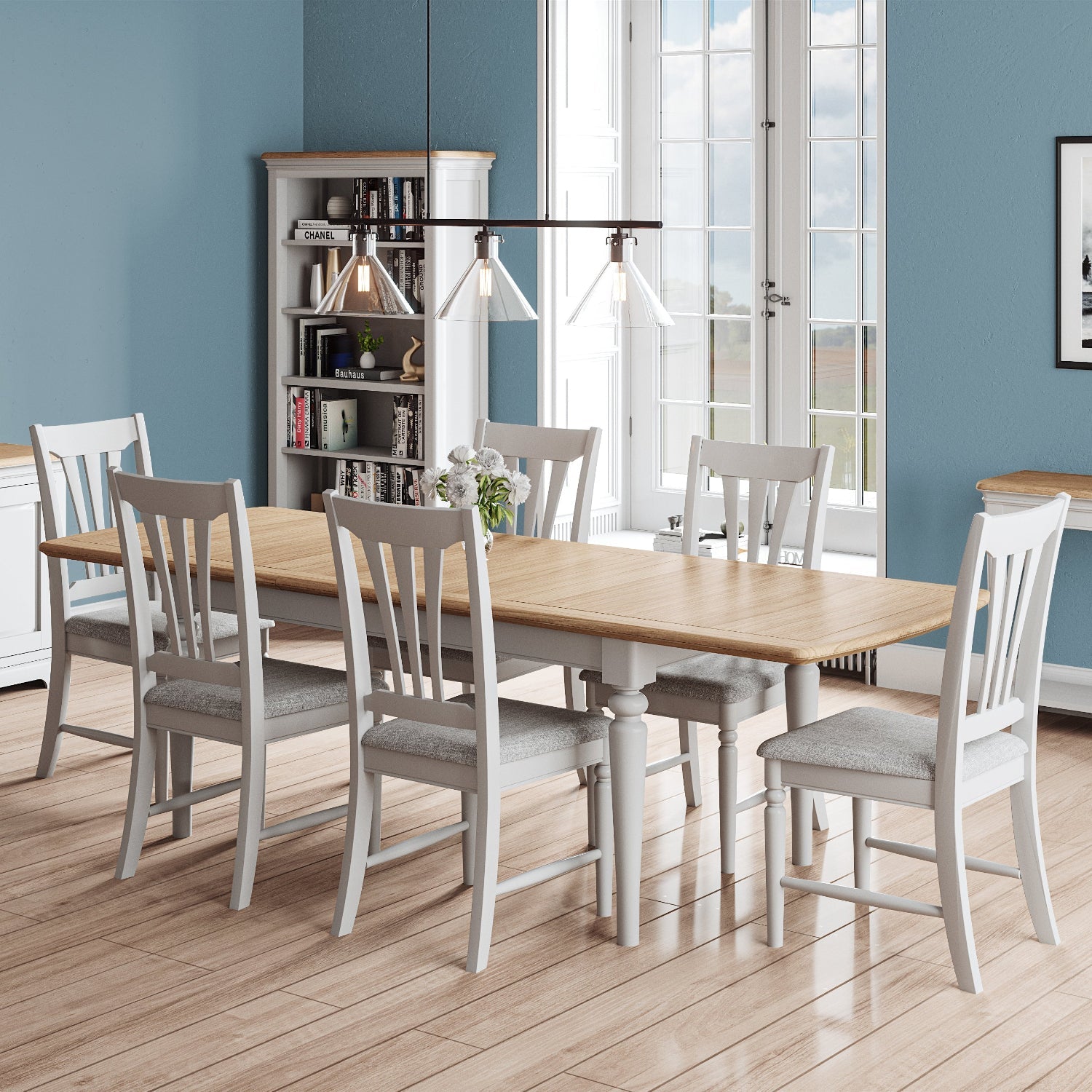 Lydford Large Extending Dining Table – Exmouth Bed & Pine Centre